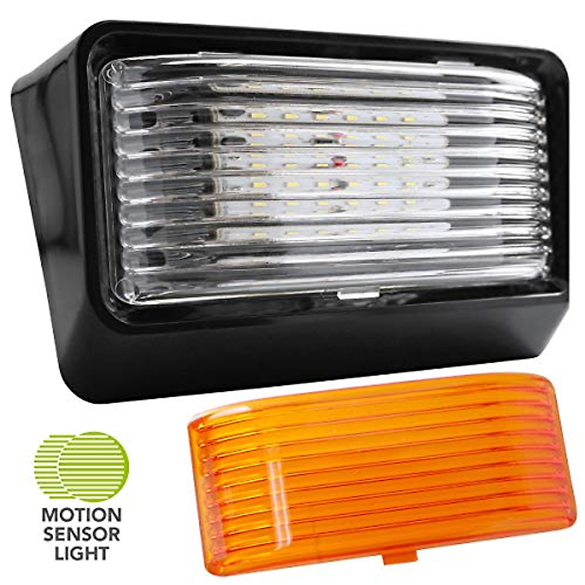 LED RV Motion Sensor Exterior Porch Utility Light Black 12v Lighting Fixture