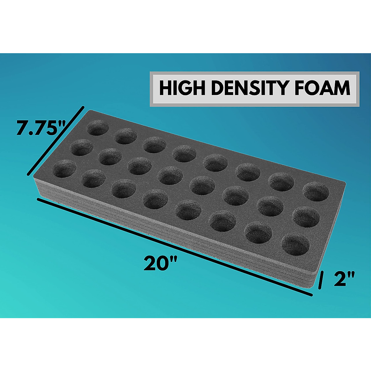 Polar Whale 2 Coffee Espresso Capsule Drawer Organizer Tray Inserts Compatible with Dolce Gusto for Kitchen Home Office Waterproof Washable Black Foam 24 Compartment 7.75 x 20 Inches