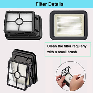 Bvhonwe 6 Pack Replacement Parts Compatible with Bissell CrossWave Vacuum Cleaner, 3 Pack Multi-Surface Brush Roll 1868 ,3 Pack Vacuum Filter 1866,Compare to Part 1608683, 160-8683, 1608684