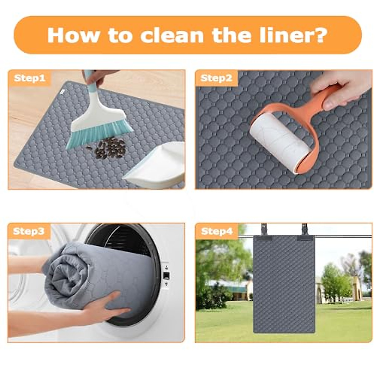 Cimiycob Guinea Pig Cage Liners, 3 Pack 47x 24 Washable Guinea Pig Pee Pads, Waterproof Reusable & Anti Slip, Super Absorbent Guinea Pig Bedding for Small Animal, Rabbit, Bunny, Chinchilla