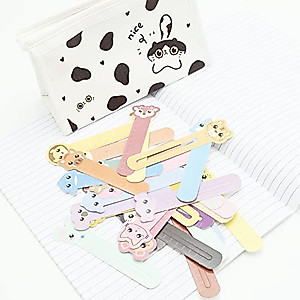 Aufruh 30Pieces Cute Animals Bookmarks Funny Cartoon Page Markers for Students Readers Bear Lion Tiger Cat Monkey Elephant Rabbit Giraffe