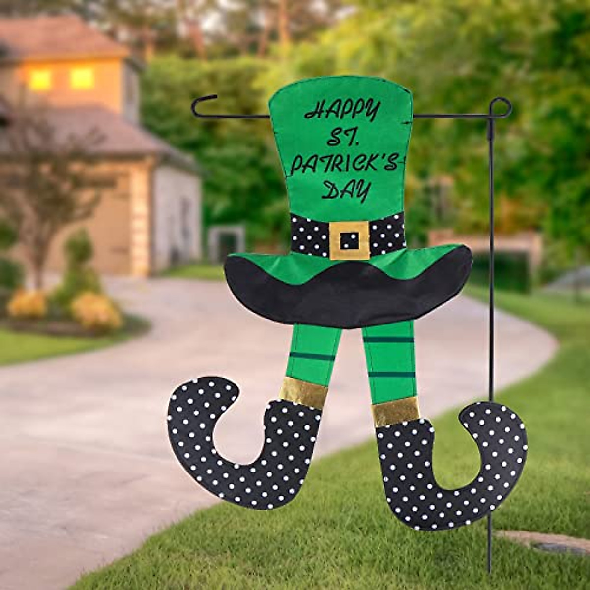 Happy St. Patrick's Day Graden Flag Yard Outdoor Banner Decorations Home Decor Double Sided