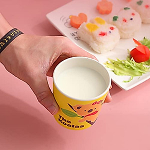 Lyellfe 8 Pack Bamboo Kids Cup, Eco-friendly Super Cute Cartoon Drinking Cups for Kids, 6 Oz BPA Free Stackable Fun Kids Cups for Home, Party, School, Dishwasher Safe, Perfect for Little Hands