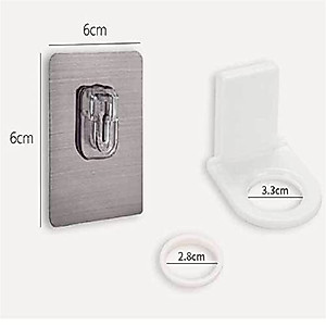 2pcs Shower Gel Bottle Rack Hook Bracket,Self Adhesive Wall Mounted Shampoo Holder Hook Shower Gel Bottle Rack Hanger Liquid Soap Holder Hand Sanitizer Suction Wall Seamless Hook for Kitchen Bathroom