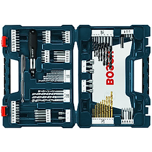 BOSCH MS4091 91-Piece Drilling and Driving Mixed Set with Included Case for Applications in Wood, Metal, Masonry