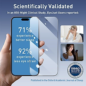 MOCOLL Anti Blue Light Screen Protector Compatible for iPhone 14 Plus/13 Pro Max 6.7 inch Tempered Glass Ultra HD Full Screen Film 9H Hardness Anti-scratch Bubble-free