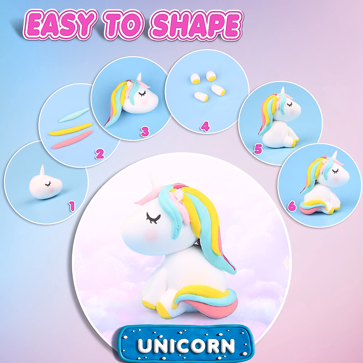 Magic Clay - Air Dry Clay 36 Colors, Modeling Clay for Kids with Tools, Soft & Ultra Light, Toys Gifts for Age 3 4 5 6 7 8+ Years Old Boys Girls Kids