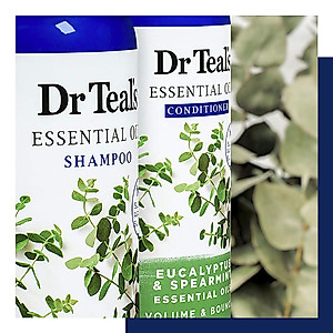 Dr Teal's Spearmint Volume & Bounce Essential Oil Shampoo, Sulfate Free, Eucalyptus, 16 Fl Oz