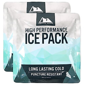 Arctic Zone High Performance Ice Pack for Lunch Boxes, Bags, or Coolers, Set of 2-250 grams each