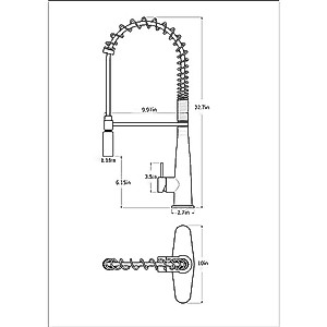 OYMOV RV Kitchen Faucet w/Pull Down Sprayer - Single Handle High Arc Spring Kitchen Sink Faucet for 1 or 3 Hole, RVs, Fifth Wheels, Motor Homes, Travel Trailers, Campers, Boats, Matte Black