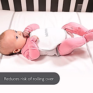 Baby Brezza Safe Sleep Swaddle Blanket for Crib Safety for Newborns and Infants – Safe, Anti-Rollover Blanket, White