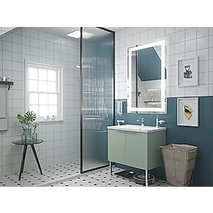 Keonjinn LED Mirror for Bathroom, 36 x 24 Inch, Wall Mounted, Dimmable, Anti-Fog, IP54 Waterproof, 3 Year Warranty