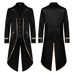 O-484 Black Mens Blazers Blazers Outfits for Man Work Office Blazer Happy Vacation Halloween Vintage Costumes Cosplay Renaissance Peasant Steampunk Fall Winter Blazers 2023 K5 S