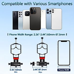 tridaptor - Universal Phone Scope Digiscoping Adapter|High-Precision XYZ Metal Telescope Mount 3-Axis Smartphone Holder for Spotting Scope Monocular Binos|Fits All Cell Phone Camera/Max 2.4" Eyepiece