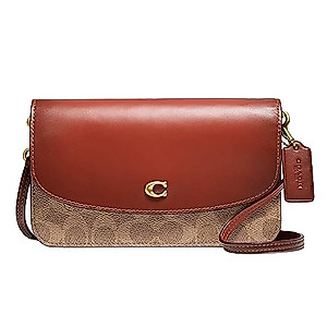 COACH Coated Canvas Signature Hayden Crossbody, Tan Rust, One Size