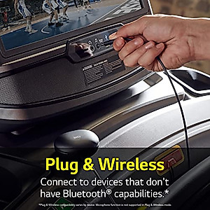 LG TONE Free True Wireless Bluetooth Sports Earbuds TF8 - with Uvnano Charging Case, IP67 Dust and Water Resistance, Black