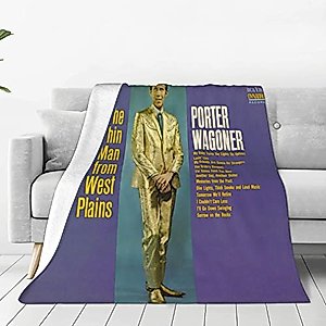 Flannel Blanket Porter Wagoner Soft Lightweight Throw Blanket Warm Durable Sofa Couch Decor Beding 50"X40"