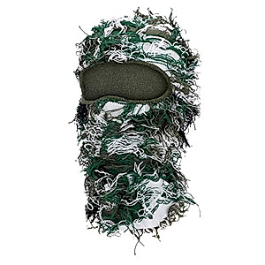 Distressed Balaclava Ski Mask Full Face Knitted Fuzzy Balaclava Yeat Shiesty Distress Mask for Men Women Camo