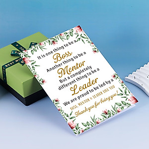 Christmas Appreciation Cards for Coworkers Leaders Boss Day Gifts for Him Her Woman Thank You Gifts for Men Boss Lady Mentor Birthday Funny Gifts for Boss Managers Supervisors Anniversary Leaving