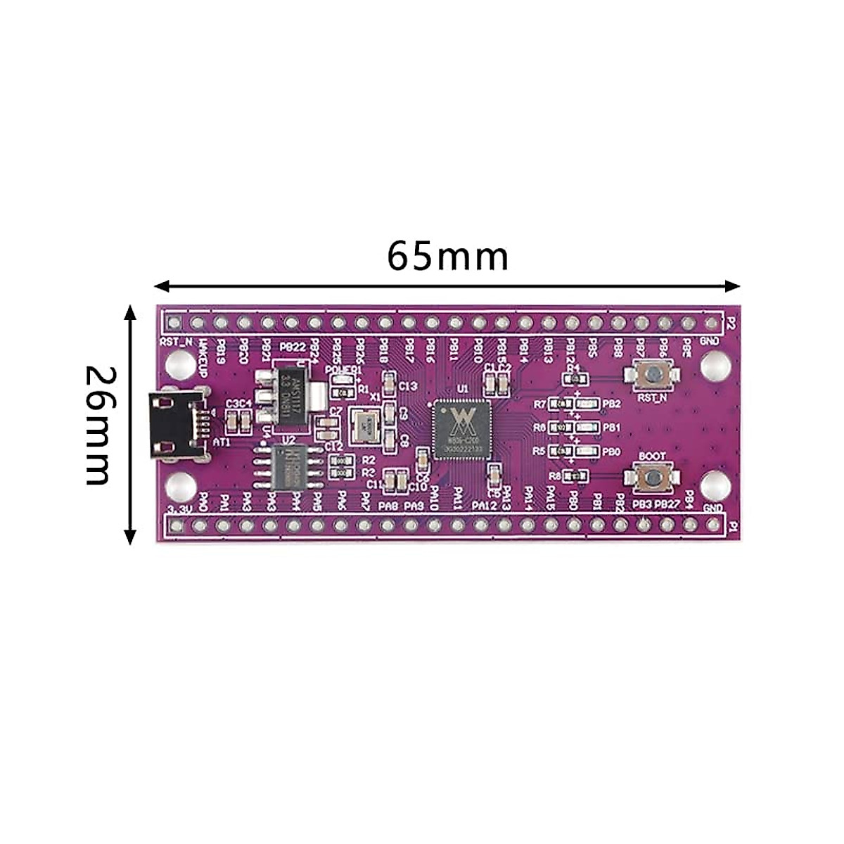 SBUOL W806 Microcontroller 240MHZ 5-8Bit STM32 Development Board CH340 IoT MCU Chip CDK Development Environment Low Power IOT (Color: W806 chip)