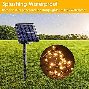 BHCLIGHT Solar String Lights Outdoor, 2-Pack 80FT 200 LED Solar Outdoor Lights, Waterproof Copper Wire 8 Modes Solar Fairy Lights for Garden Patio Tree Christmas Party Wedding (Warm White)
