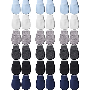 18 Pairs Newborn Baby Mittens Infant Toddler Gloves No Scratch Mittens Gloves for 0-6 Months Baby Boys Girls