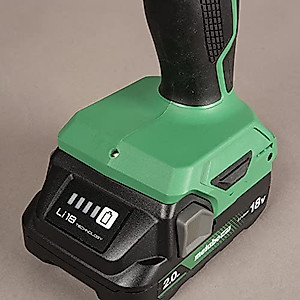 Metabo HPT 18V MultiVolt Impact Driver Kit | 1/4-Inch Chuck | Cordless | 1-2.0Ah Li-Ion Battery w/Fuel Gauge | 1,328 in-lbs of Torque | 3,200 IPM | Lifetime Tool Warranty | WH18DFX