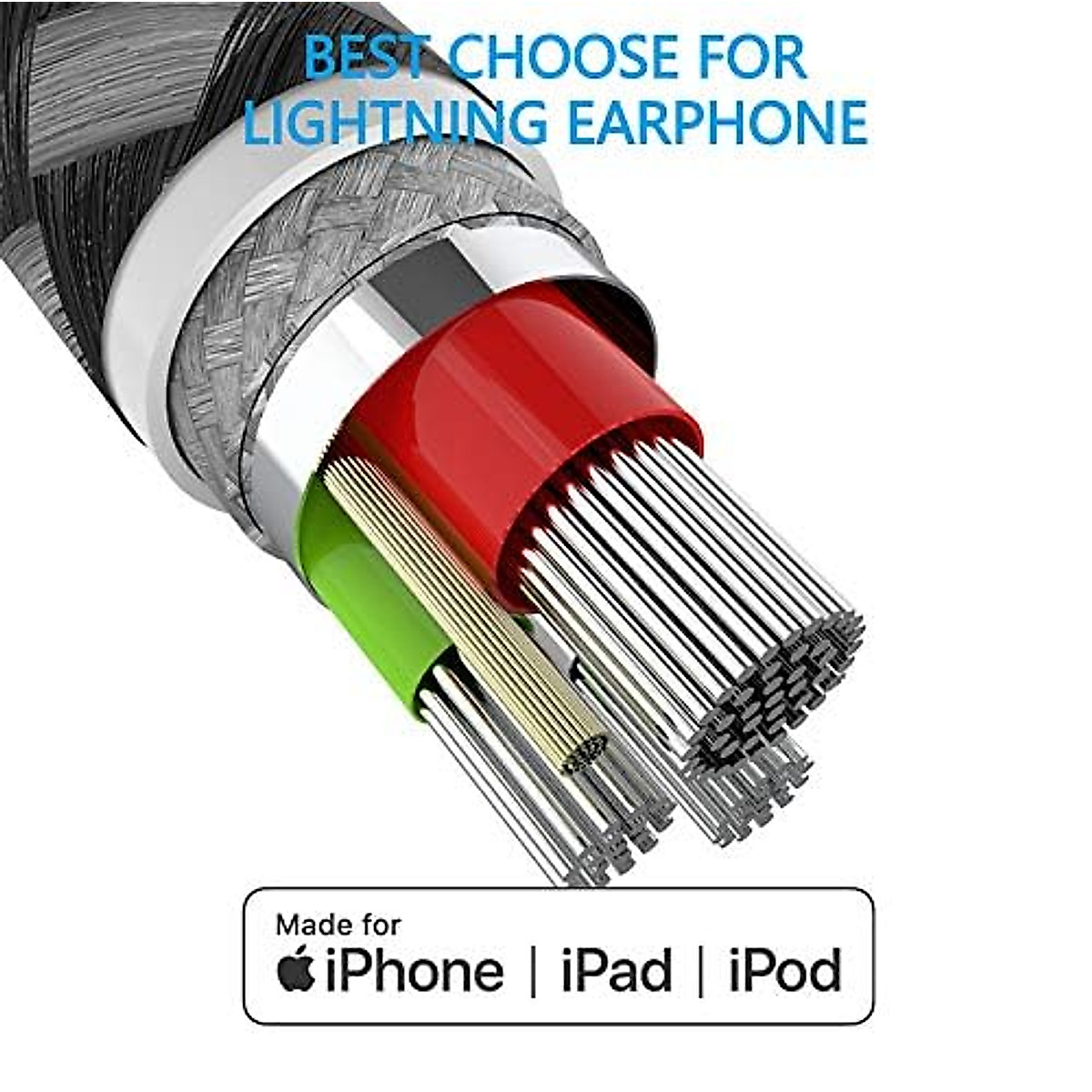 Apple MFi Certified USB C to Lightning Cable Made for iPhone X/XS/XR/XS Max / 8/8 Plus, Supports Power Delivery (for Use with Type C Chargers) 4FT (Black)