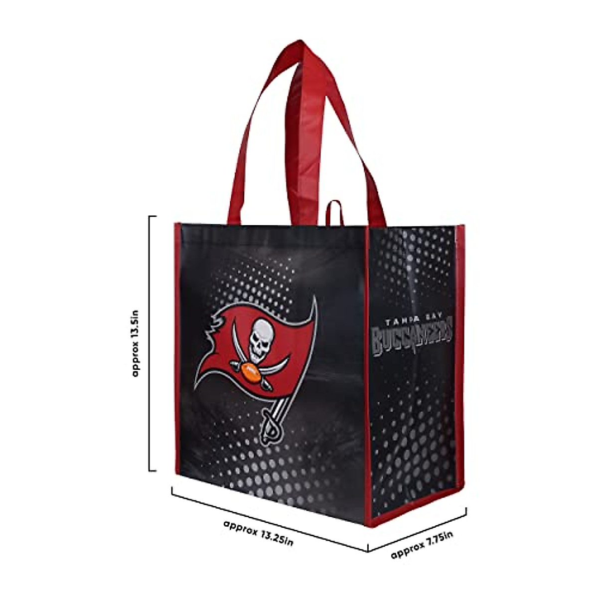 FOCO Tampa Bay Buccaneers NFL 4 Pack Reusable Shopping Bag