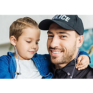 Btanadi Spy Earpiece Secret-Service-Costume, Fake Earpiece for Men-in-Costume-Black/FBI/Secret Agent/MIB/Secret Service/Security Guard Costumes Accessories for Kids