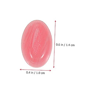 Gemstone Beads 20pcs Oblate Handmade Jewelry DIY Crafts Round Crystal Beads Oval Gemstone Crystal for Jewelry Making Jade Stone DIY Flat Gemstones DIY Charms Natural