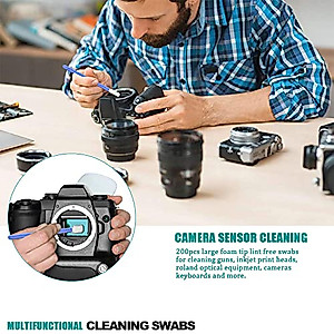 Wellgler's 5.11" Foam Cleaning Swabs，for Electronics, Camera, Gun,Optical Lens Cleaning and Clean Inkjet Printer Roland