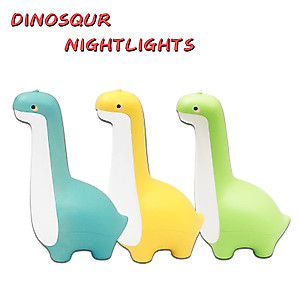 DUFFOBAN, Dinosaur Light Cute LED Night for Kids, Nursery Night Lights,Portable Bedroom Cute Bedside lamp for Girls Boys Gifts Decor Lamps .Rechargeable Baby Mood Light Dinosaur Lamp.（Blue）