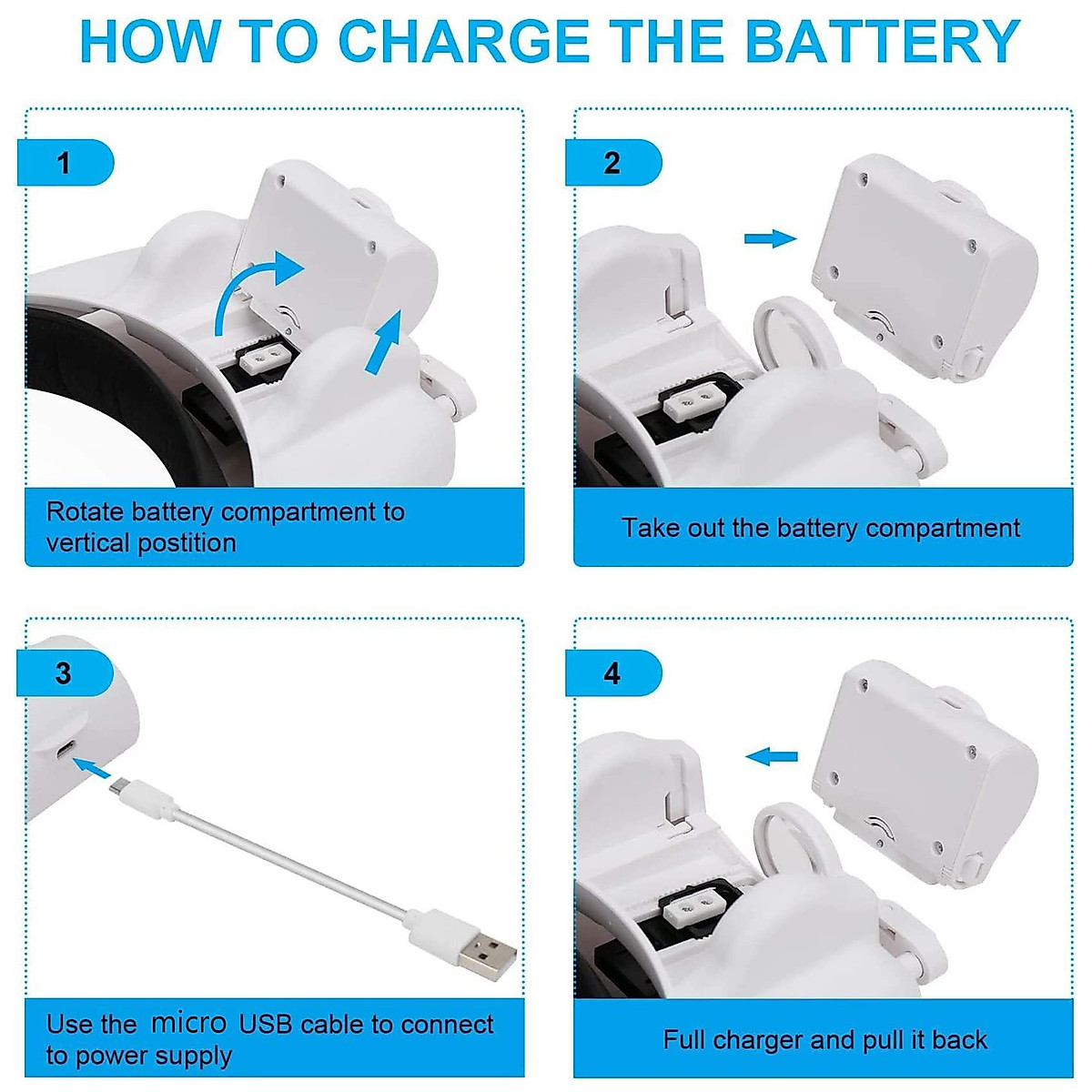 Dilzekui Head Mount Magnifier with LED Light, Rechargeable Headband Magnifier, Head-Mounted Magnifying Glass with 6 Detachable Lens, Handsfree Magnifying Glasses for Jewelers Loupe, Crafts, Repair