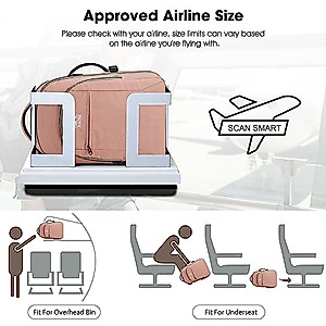 G4Free Travel Backpack For Women Men 40l Carry On Waterproof Large 17inch Laptop Backpack For Traveling On Airplane, College Bag Casual Daypack With 3 Packing Cubes For Weekender Business Hiking Pink