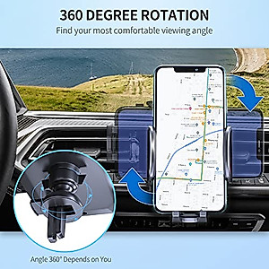 FBB Phone Mount for Car, [ Off-Road Level Suction Cup Protection ] 3in1 Long Arm Suction Cup Holder Universal Cell Phone Holder Mount Dashboard Windshield Vent Compatible with All Smartphones