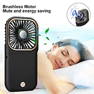 DAVID ROCCO Handheld Fan Mini Portable Fan, 2022 Upgrade Small Personal Fan with 3 Speeds Neck Fan Rechargeable Portable Fan, Good for Travel Home Office School Queue