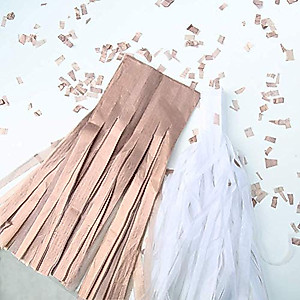 UNIQOOO 60 Sheets Assorted Metallic Rose Gold Pink Gift Wrapping Tissue Paper Bulk, Recyclable Durable, for Gift Bag Box Wrapping Crafts DIY, Wedding Birthday Party Favors, Tassel,Confetti, 20X26 Inch