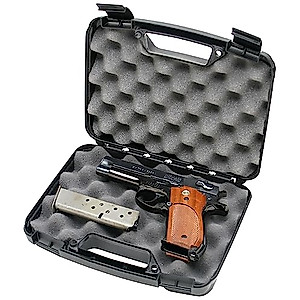 MTM 805-40 Single Pistol Handgun Case up to 4" Revolver Barrel, Black, 10.1"x8.0"x3.2"