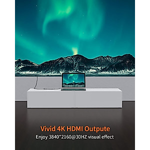 UPGROW USB C to HDMI Hub, Type C 5 in 1 Adapter with 2 USB 3.0 Ports, 4K@30Hz HDMI, SD/TF Card Reader, Compatible with MacBook Pro 2018-2020, ChromeBook, Dell XPS, Surface Go and Other C-Port Laptops