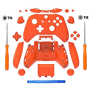 SN-RIGGOR Replacement Housing Full Shell Set Full Buttons Set Faceplates ABXY Buttons RB LB Bumpers for Xbox One S Slim Controller (3.5 mm Headphone Jack) S Controller Repair Parts (Green)