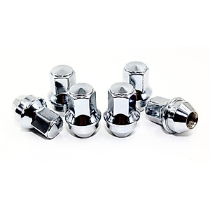 Set of 24 Veritek 14x1.5mm 13/16 Hex 1.7 Inch 44.5mm Length One Piece Chrome OEM Factory Style Large Acorn Seat Lug Nuts for Ford F-150 Expedition Lincoln Navigator Factory Wheels
