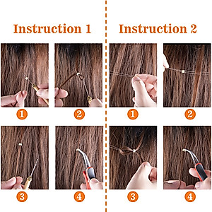 Duufin 2500 Pieces Micro Links Rings Hair Extensions Beads 5.0mm Silicone Lined Beads 5 Colors Micro Links for Women Men Hair Feather Extensions Tool