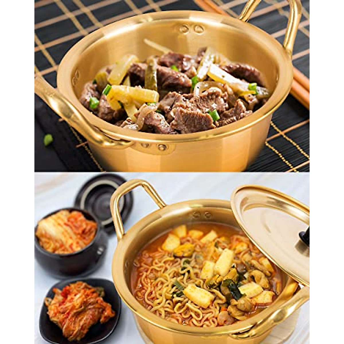 COELO Korea Noodle Pot Hot Shin Ramyun Aluminum Pot 6.3"(16cm) Traditional HOT POT Ramen Soup Stew