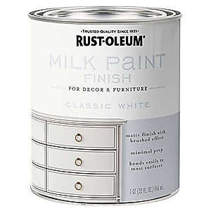 Rust-Oleum 331049-2PK Milk Paint Finish, Quart, Classic White, 32 Fl Oz (Pack of 2)