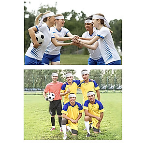 White Head Tie Headband, Sweat Wicking Tennis Tie Headbands, Quickly Dry Sweatband for Men Women, Ninja Karate Head Wraps, Basketball, Running, Workout (White 4 Pack)