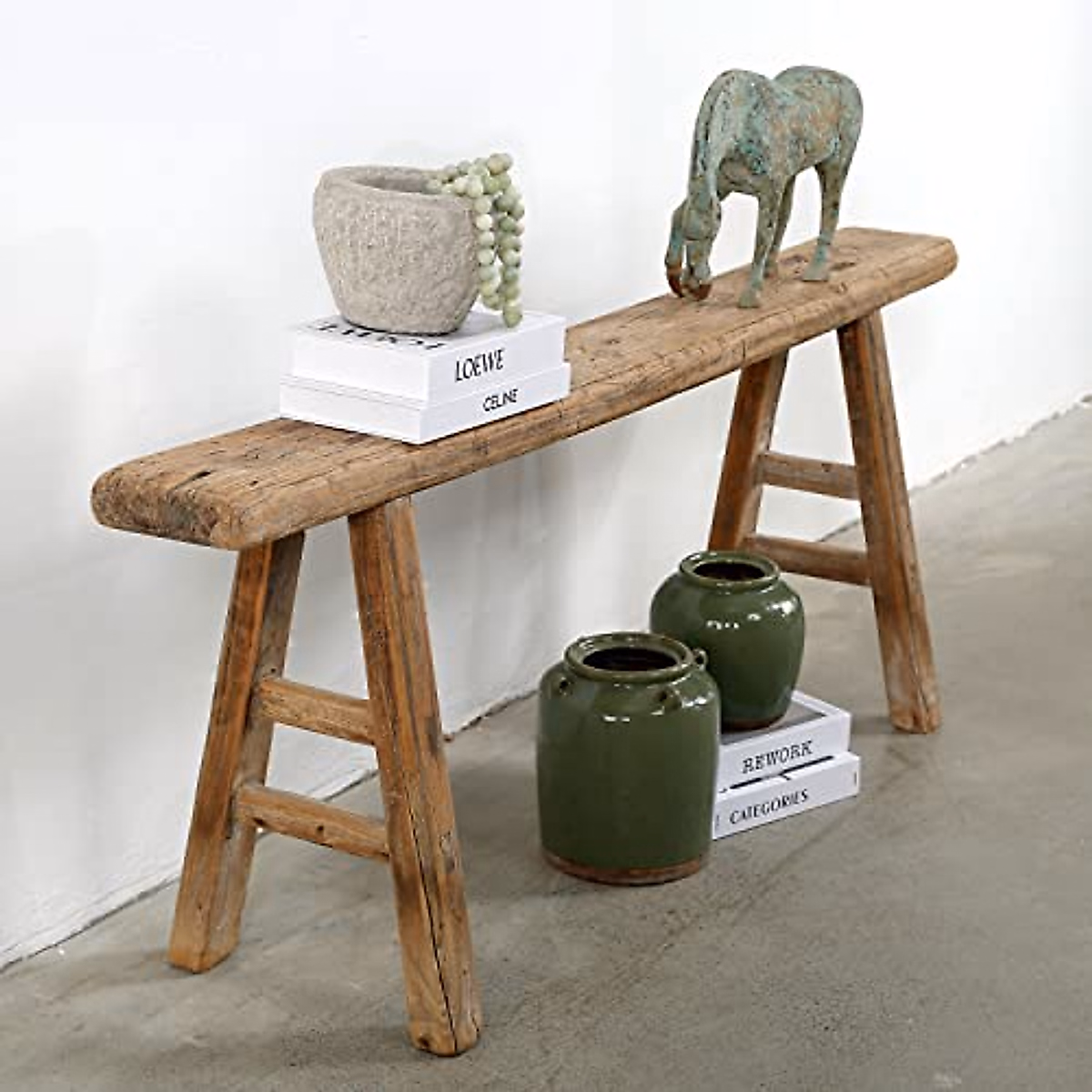 Artissance Vintage Noodle, Weathered Natural Wood Finish (Size & Color Vary) Indoor Bench
