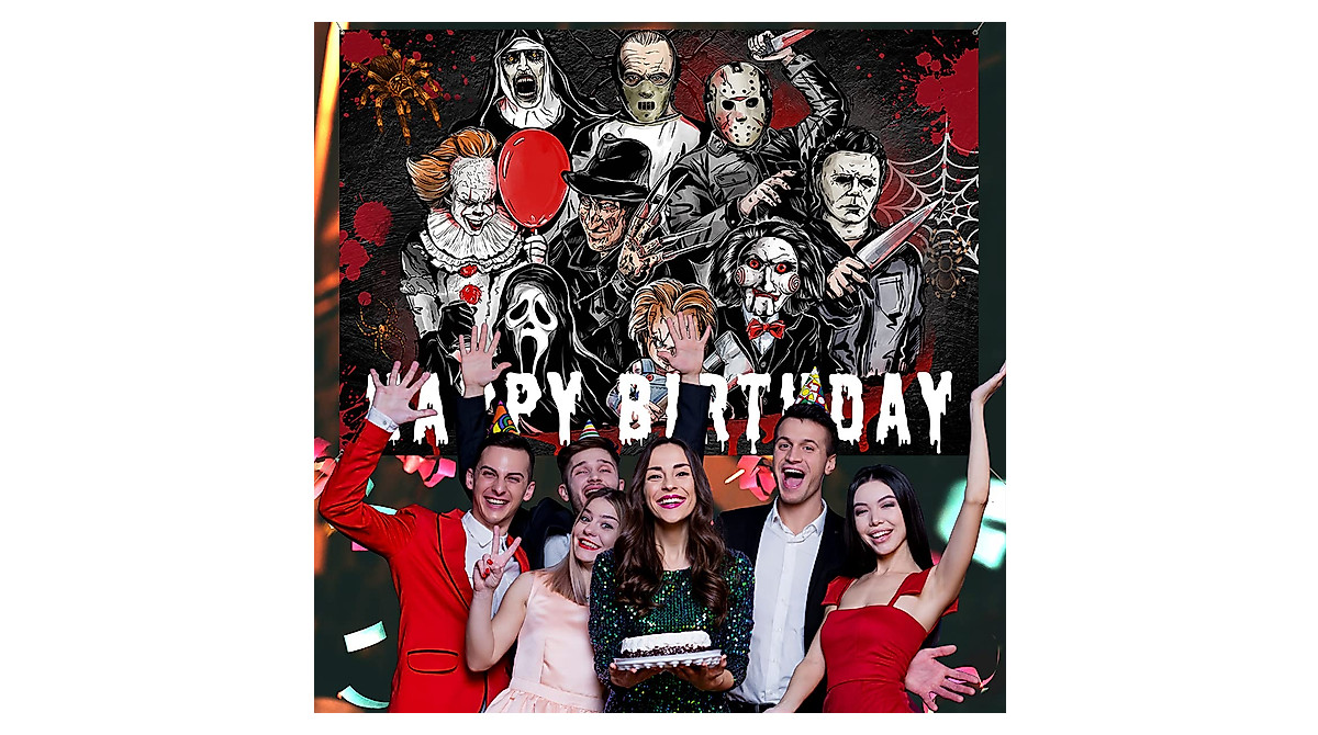 Halloween Horror Backdrop for Birthday and Halloween Parties