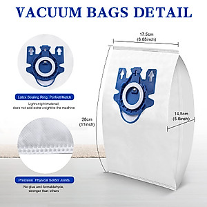3D AirClean Dust Bags, Compatible for Miele Vacuum Cleaner Bags, Replacement Miele Classic C1 Complete C1 C2 C3 S2 S5 S8 S400 Series,1 Boxes of 20 Pack Bags & 6 MP Filters & 6 AirClean Filters