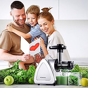 Wheatgrass Juicer Machines, KEDEMAS Cold Press Masticating Juicers for Home, Easy to Clean and Quiet Motor, Reverse Function, Slow Juicers Maker with Juice Cup and Brush for Vegetables and Fruits